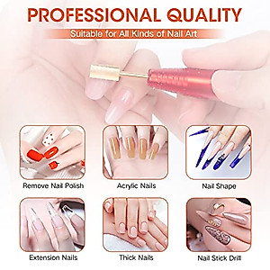 AORAEM Safety Bits for Nail Drill 3/32'', 3PCS Nail Drill Bit Set Professional Tungsten Steel Nail Drill Bits Remove Gel Safety Bits Set for Acrylic Gel Remover, Gold