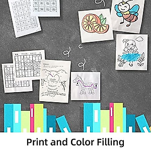 HXBER Mini Photo Printer, Mini Pocket Photo Printer Portable Thermal Printing Machine 203DPI Wireless BT Connection for Picture Lable DIY Handcraft List Meno Notes Journal Receipt Paper Instant