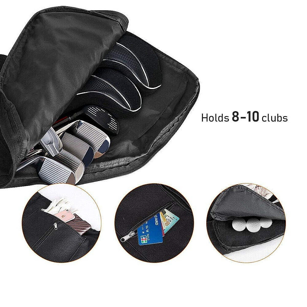 Craftsman Golf Golf Carry Bag, Portable Driving Range Carrier Foldable Golf Club Bag, Water Resistant Mini Golf Bag Multi Colors, Gift for Men Women Golfer Customizable