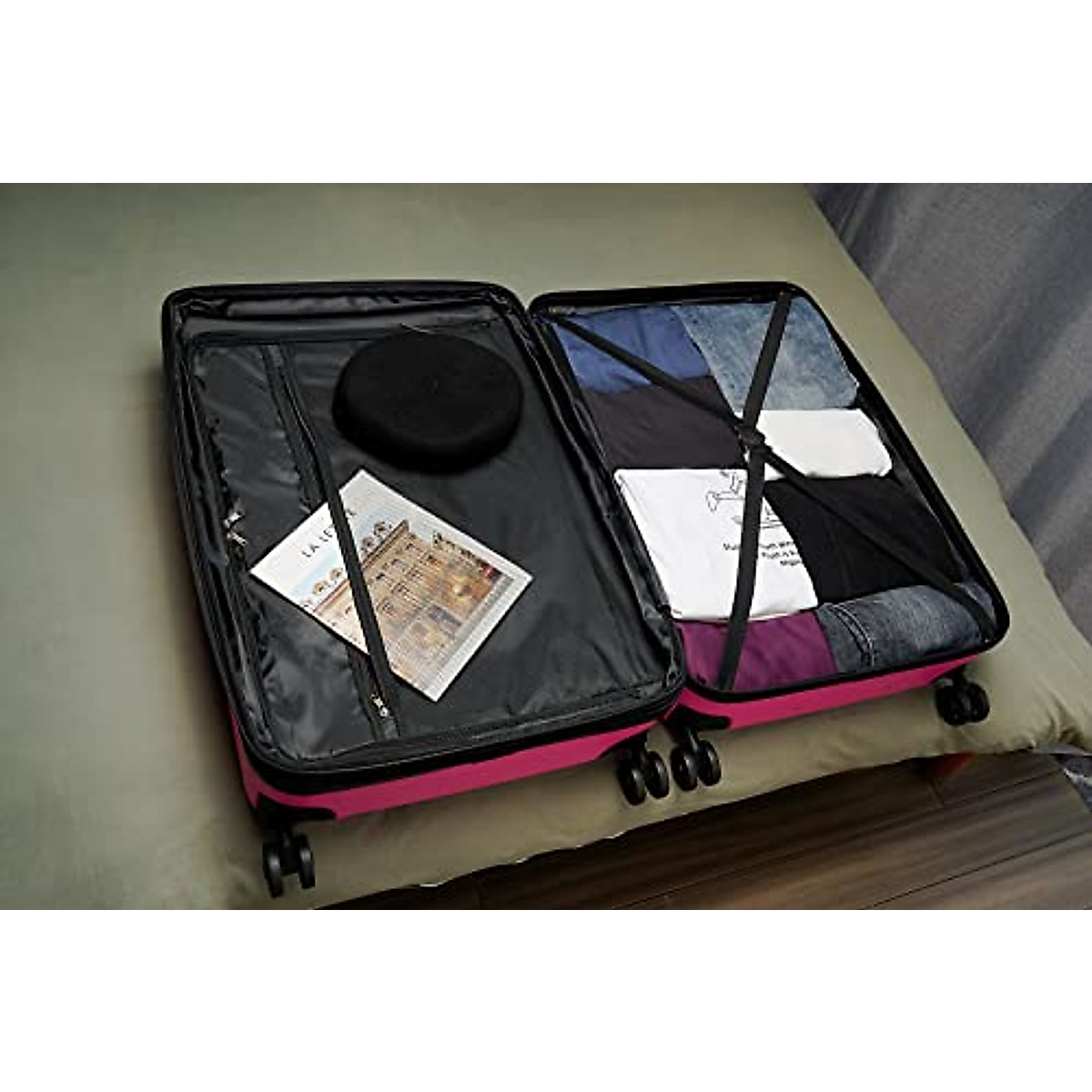 GinzaTravel Luggage Sets 3 Piece PC ABS Hardside Lightweight Suitcase with 4 Universal Wheels TSA Lock Carry On 20 25 29 InchGiant series-01 (Silver, 3-Piece Set(20"/25"/29"))