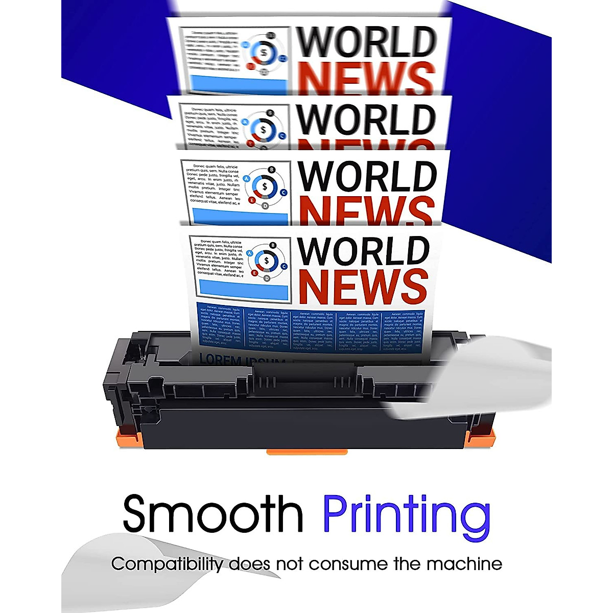 GPC Image Compatible Toner Cartridge Replacement for Canon 055 055H CRG 055 055H to use with Color imageCLASS MF741Cdw MF743Cdw MF745Cdw MF746Cdw LBP664Cdw Printer (Black,Cyan,Magenta,Yellow)