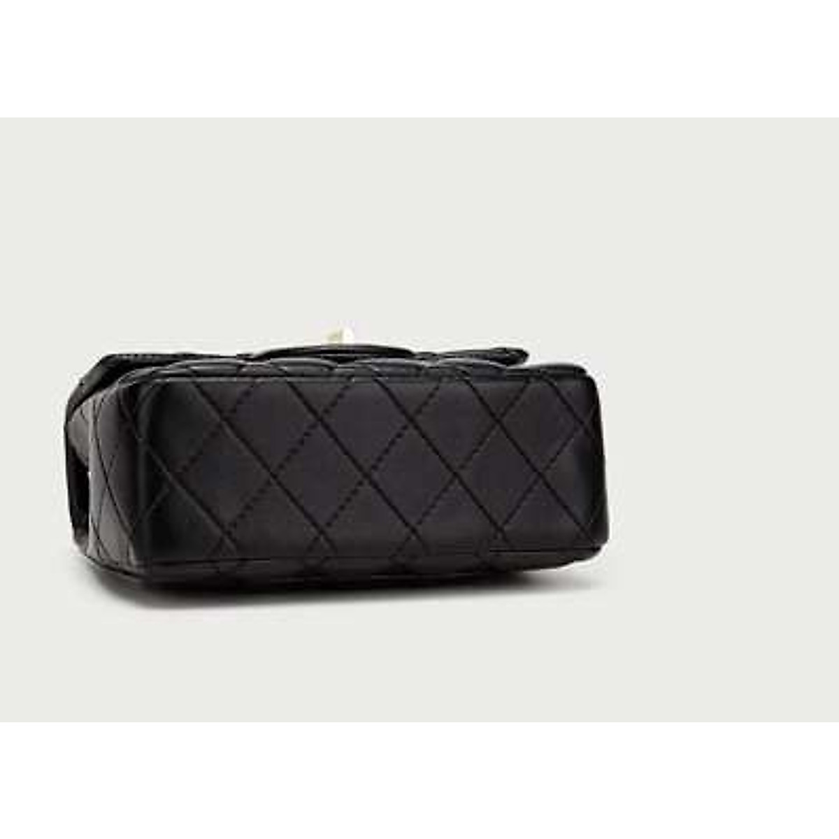 Quilted Crossbody Bag for Women - Shoulder Bag with Convertible Chain Strap and Twist Lock - Classic and Sleek for Phone/Wallet/Cards - Gift for Her (Black)