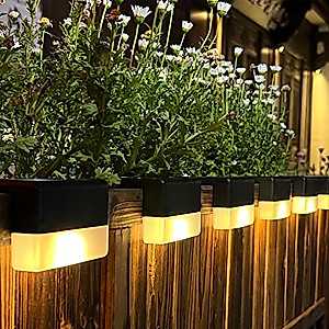 GOODFOEVER Solar Deck Lights 16 Pack Fence Post Lights Waterproof LED Solar Lights for Stairs, Fence, Deck, Garden, Patio Yard, Porch and Step