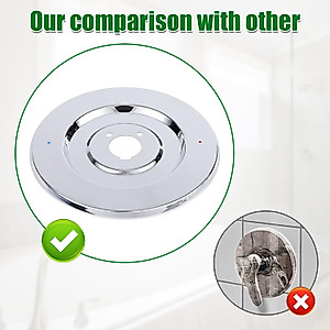 Shower Faucet Cover Plate for Moen, Stainless Steel Shower Handle Cover Plate Suitable for Shower Faucets and One-Handle Tub Escutcheon Replacement Parts Compatible with Moen 16090 Chateau (Silver)