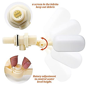 MINYULUA Automatic Waterer Bowl with Float Valve Livestock Drinking Water Bowl for Dogs Horse Cattle Pig Sheep Goat,Farm Animal Water Trough,with Brass Connector Mounting Screws