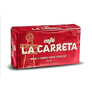 Cafe La Carreta Dark Roast Espresso Coffee 10 oz Miami Cuban style Espresso Ground Coffee