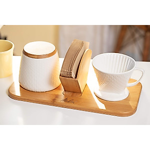 Melitta Artisan Porcelain Pour-Over Coffeemaker and Canister Set, White