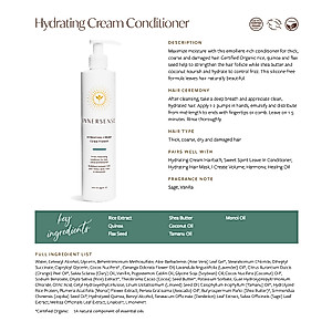 INNERSENSE Organic Beauty - Natural Hydrating Hairbath Shampoo + Hydrating Cream Conditioner | Non-Toxic, Cruelty-Free, Clean Haircare (10oz)
