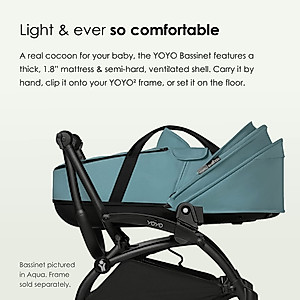 Babyzen YOYO 0+ Bassinet, Navy Blue - Includes Thick Double Mattress, Ventilated Shell & Canopy - Requires YOYO2 Frame (Sold Separately)