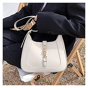 ENMESI Fashion Luxury Bags Quality Luxury Purses And Handbags Leather Shoulder Crossbody Bags For Women (Color : Black, Size : 10 * 8 * 2.3inch)