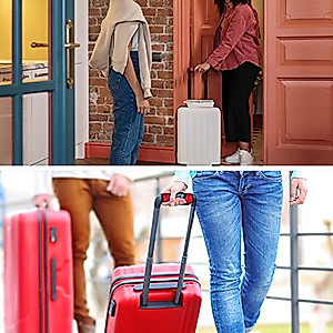 5 Pcs Neoprene Large Luggage Handle Wrap Handle Grip Luggage Tags Identifier Hollow Design for Push-Button, Bright Luggage Markers for Airport Travel Luggage Suitcase Trolley Case(Red, 5.5x7Inch)