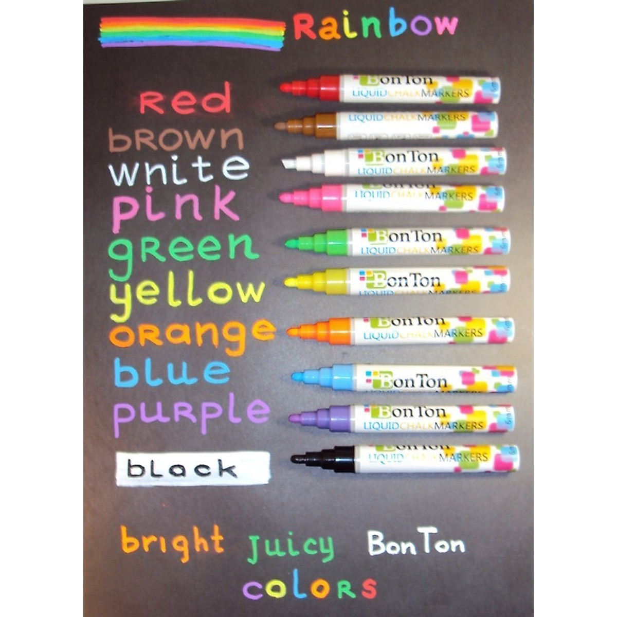 Liquid Colored Chalk Markers 10 Erasable Pen for Kids,Menu Board,Bar Chalkboard, Blackboard 6mm