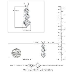 Dazzlingrock Collection 0.25 Carat (Ctw) Round White Diamond Women Twist Pendant with 18 inch Silver Chain in Sterling Silver