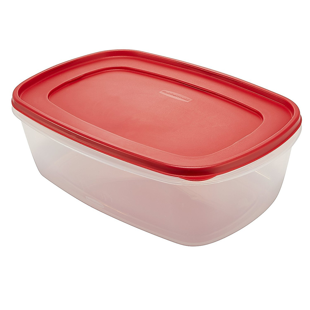 Rubbermaid 071691405382 food, 2 pack, clear with red lid