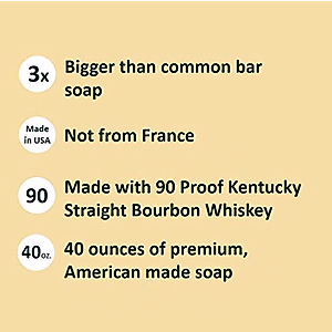 Duke Cannon Supply Co. Big American Bourbon Bar Soap, Bourbon Oak Barrel, 10 oz (2 Pack)