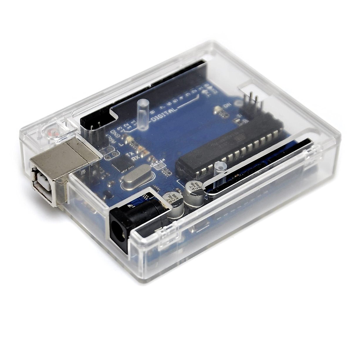 Gikfun UNO R3 R4 Case Transparent Clear Computer Box Compatible with Arduino UNO R3 R4 EK1655