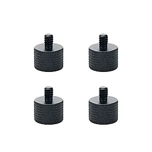 Dahszhi Mic Screw Adapter, Aluminum Alloy Thread Adapter 5/8-11 Female to 1/4-20 Male for Mic Stand, Camera Monitor, Tripod, Microphone Holder 4 Pack
