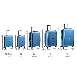 Delsey Paris Unisex Adult Expandable Suitcase, Zinc Blue, L (76 cm-102 L + 10 L)
