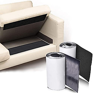 STAY GENT Strips with Self Adhesive Hook and Loop Tape Nylon Fabric Fastener for Couch Cushions, Guitar Pedal, Cable Management and Crafts Projects 11CM (4.3 Inch) Wide 1 M Long Tape