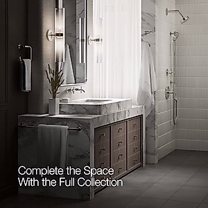 KOHLER Purist® Widespread wall-mount bathroom sink faucet trim with 6-1/4" spout and cross handles, requires valve