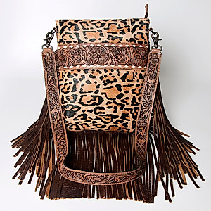 American Darling Messenger Hand Tooled Hair On Genuine Leather Western Women Bag Handbag Purse | Cute Messenger Bag | Leather Messenger Bag | Messenger Purse