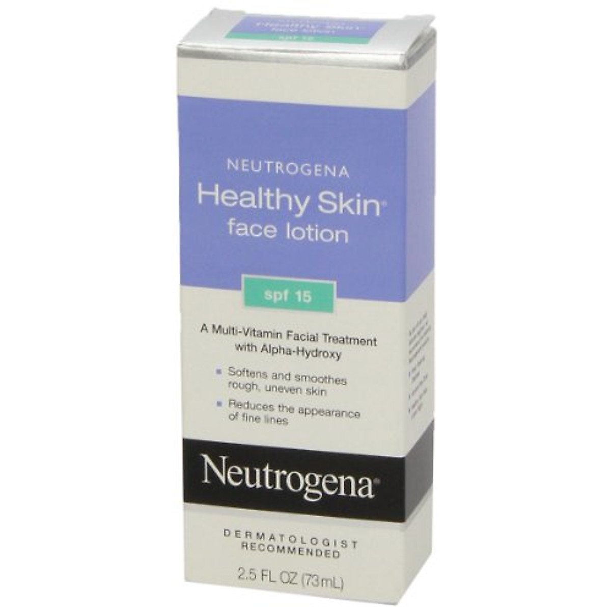 Neutrogena Healthy Skin Face Moisturizer Lotion with SPF 15 Sunscreen & Alpha-Hydroxy Acid, Anti-Wrinkle Treatment with Vitamins C, E & B5, Oil-Free & Alcohol-Free, 2.5 fl. oz
