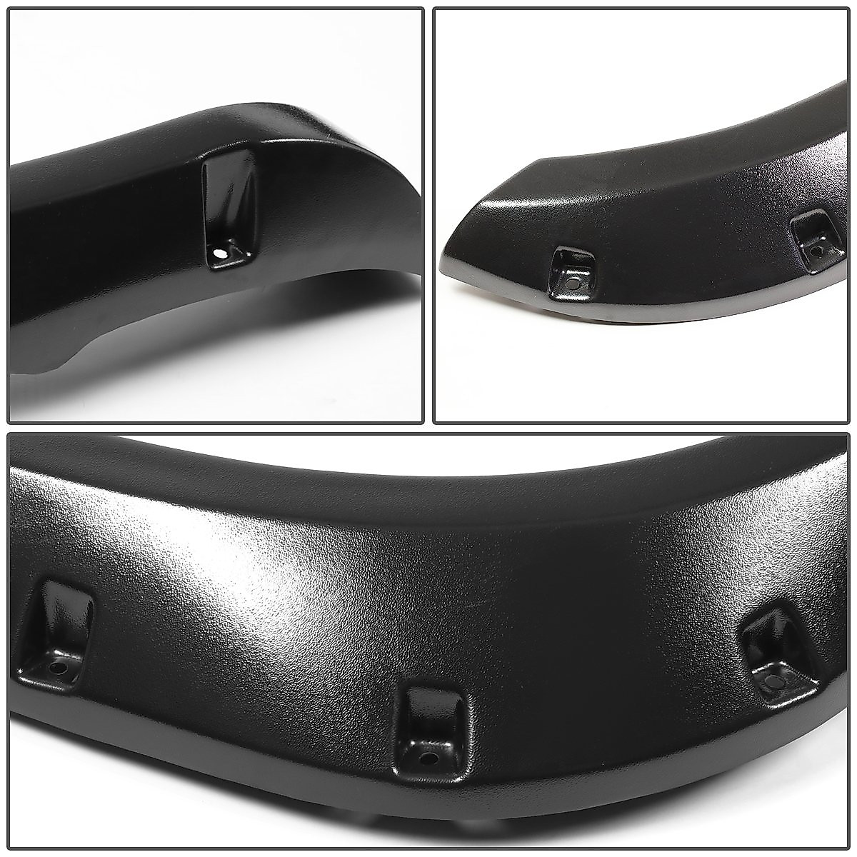 DNA Motoring WF-DRAM02-MBK 4Pcs/Set Pocket-Riveted Style Side Fender Wheel Flares Compatible with 02-09 Dodge Ram 1500 2500 3500