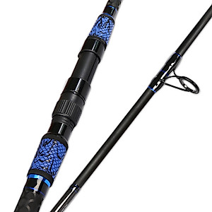 Fiblink Surf Spinning Fishing Rod Graphite Travel Fishing Rod (10 Feet - 2Pcs (Blue))