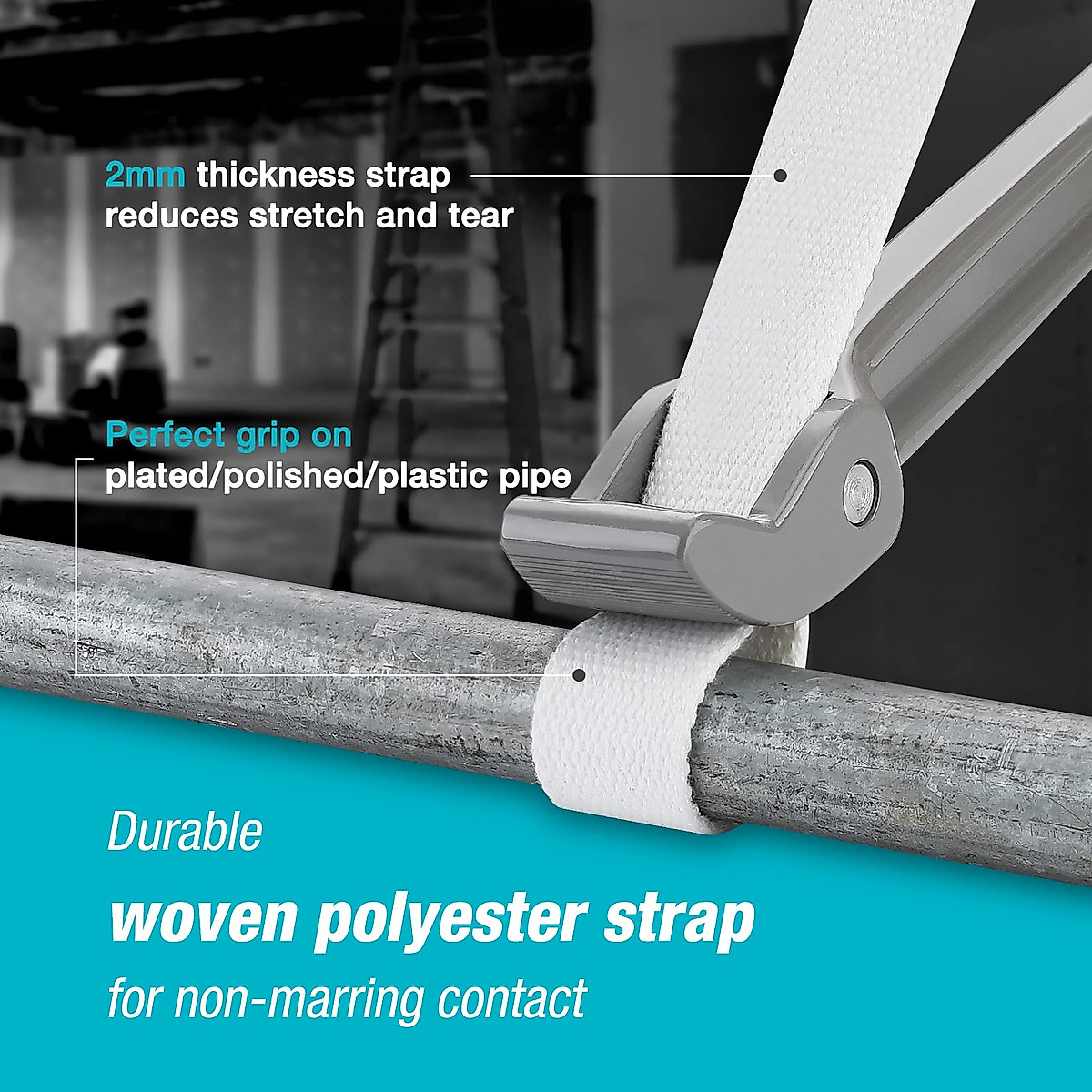 DURATECH Strap Wrench 12" Handle, Adjustable Nylon Strap Pipe Wrench, Oil Filter Strap Opener Wrench