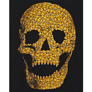 The Childrens Place Boys' All Holidays Short Sleeve Graphic T-Shirts, Halloween Candy Skull, Medium