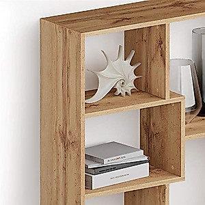 Mobili Fiver, Iacopo XS Bookcase (63.31 x 31.5 in), Rustic Oak, Made in Italy