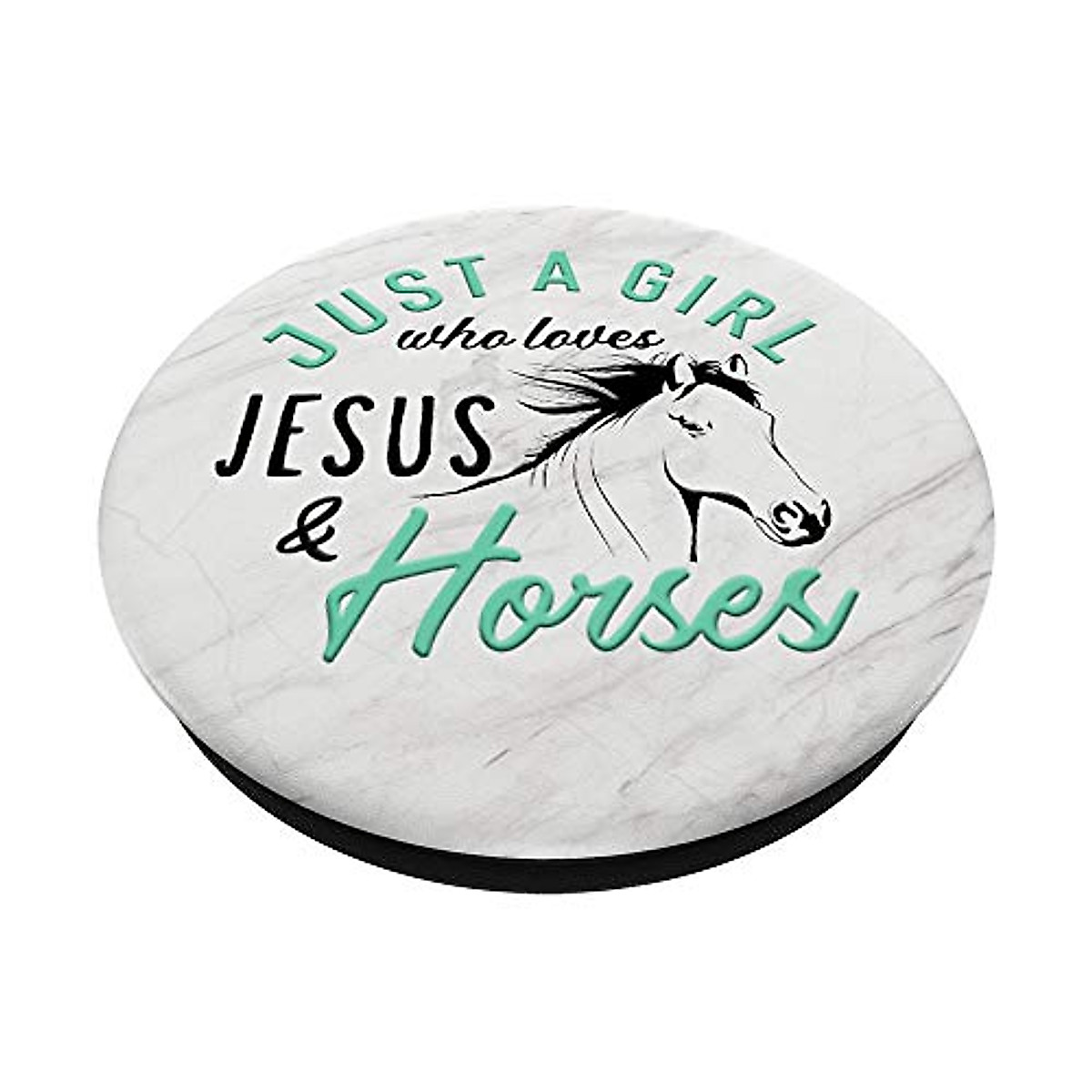 Just a Girl who Loves Jesus and Horses PopSockets PopGrip: Swappable Grip for Phones & Tablets