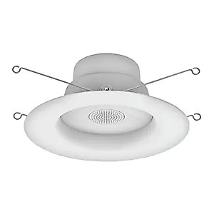 GE Lighting LED+ Speaker Recessed Downlight Fixture, 6-Inches, Soft White, Bluetooth Speaker, Remote Included (1 Pack)
