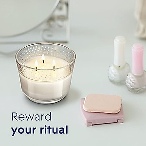 Glade Candle Sheer Vanilla Embrace, Fragrance Candle Infused With Essential Oils, Air Freshener Candle, 3-Wick Candle, 6.8 Oz, 3 Count