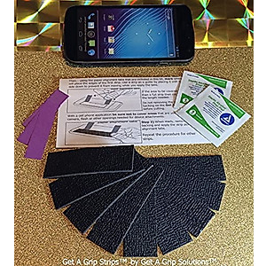 Get a Grip Solutions 16 Get-A-Grip Strips for Stuff That Slips | 48 Square Inches of Coverage | Non-Slip/Anti-Slip Surface Grip | Great for Phone, Laptop, Tablets. Anything That Slips