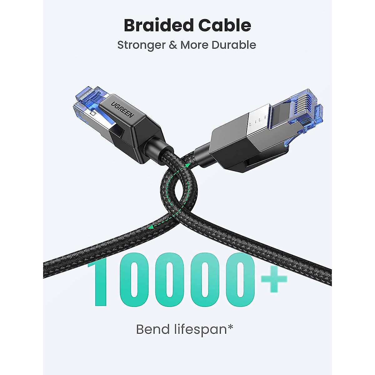 UGREEN Cat 8 Ethernet Cable 40Gbps Bundle with UGREEN USB 3.0 Ethernet Adapter