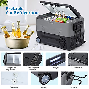 CHEINAUTO Portable Refrigerator, 35L/37QT, Black