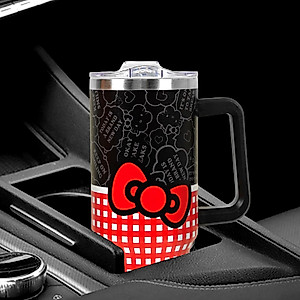 Sunmdecor 40 Oz Tumbler with Handle and Silicone Straws,Coffee Insulated Tumbler with Handle,40oz tumbler with handle