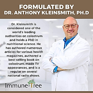 Immune-Tree Bovine Colostrum for Dogs & Puppies | Immune System Booster Supplement | Relief for Allergies, Skin Itch, & Hot Spots | Prebiotics & Probiotics Support Digestion | Made in USA (Small)