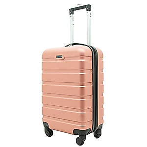 Travelers Club Harper Luggage, Rose Gold, 20-Inch Carry-On