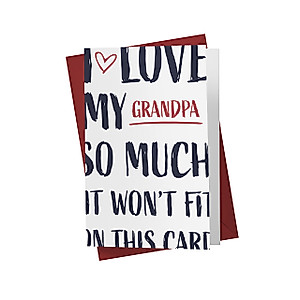 Karto Sweet and Funny Birthday Card For Grandpa, Large 5.5 x 8.5 Greeting Card, Grandpa Birthday Card, Birthday Card For Grandfather - Birthday Cards For Grandpa This Much Grandpa