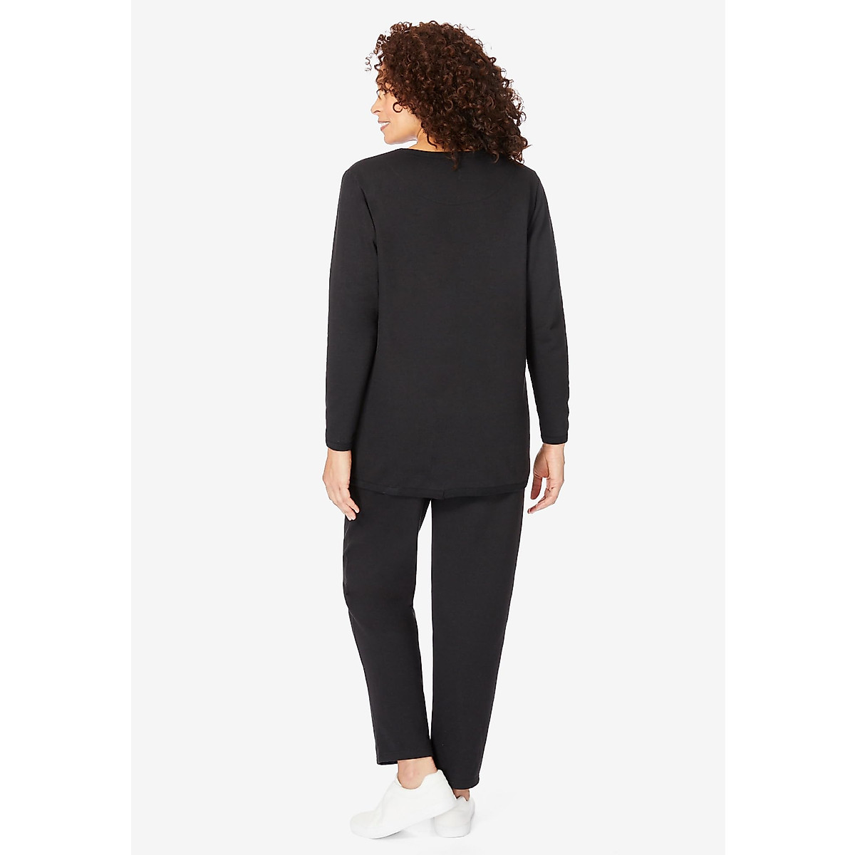 Woman Within Women's Plus Size Fleece Sweatshirt Set - 2X, Chocolate