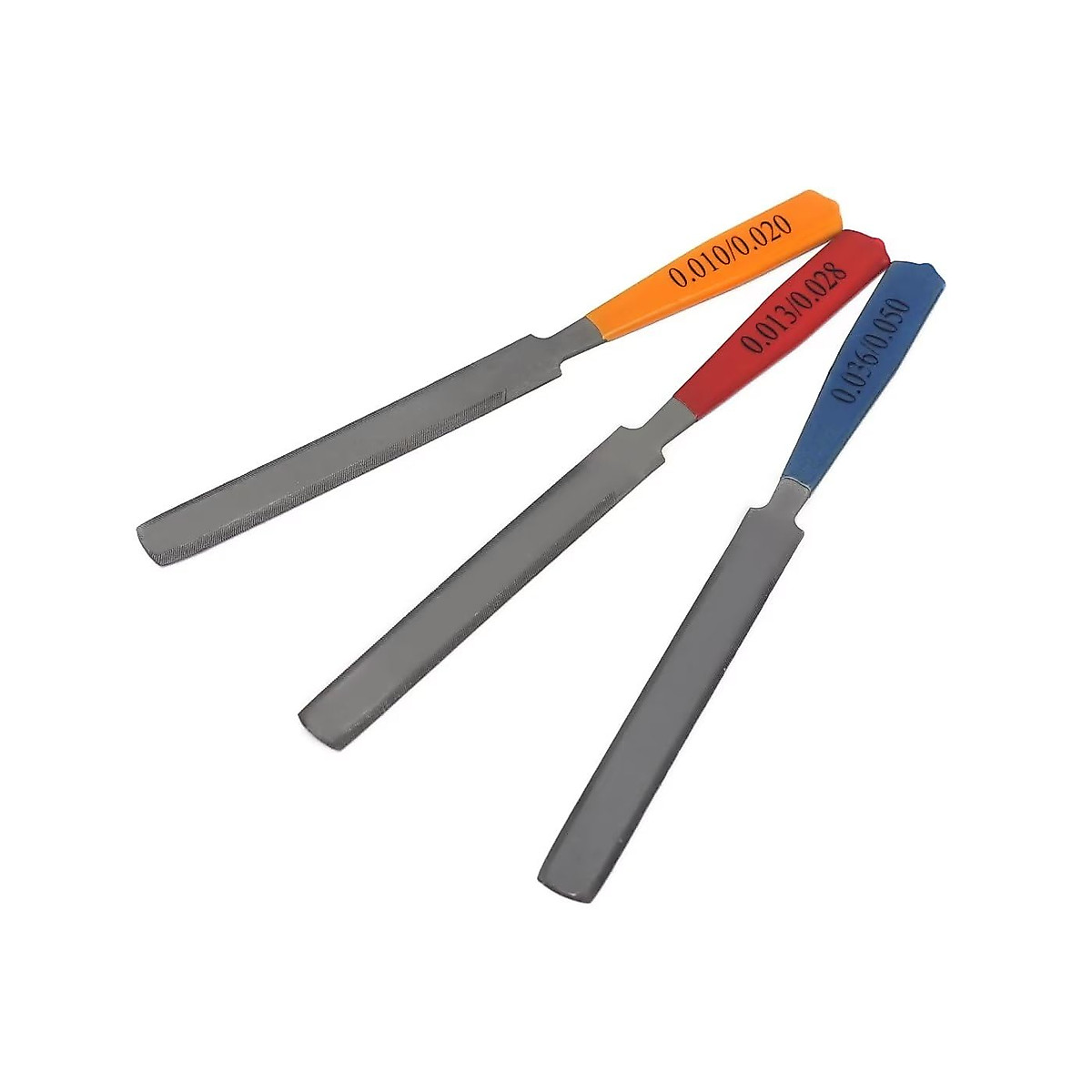 Metallor Guitar Nut File Set Double Edge Nut Slotting File for Electric Guitar Tools Luthier Tools Set of 3Pcs.