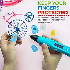 3D Pen Filament with Silicon Design Mat and Compatible Stencils Book with 12 Templates - 1.75mm PLA Plastic Refills - 360 Feet of Assorted Filament for 3D Drawing and Doodling