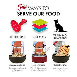 Grandma Lucy's Macanna Dog Food, Grain Free and Freeze-Dried - Salmon Recipe, 3Lb Bag