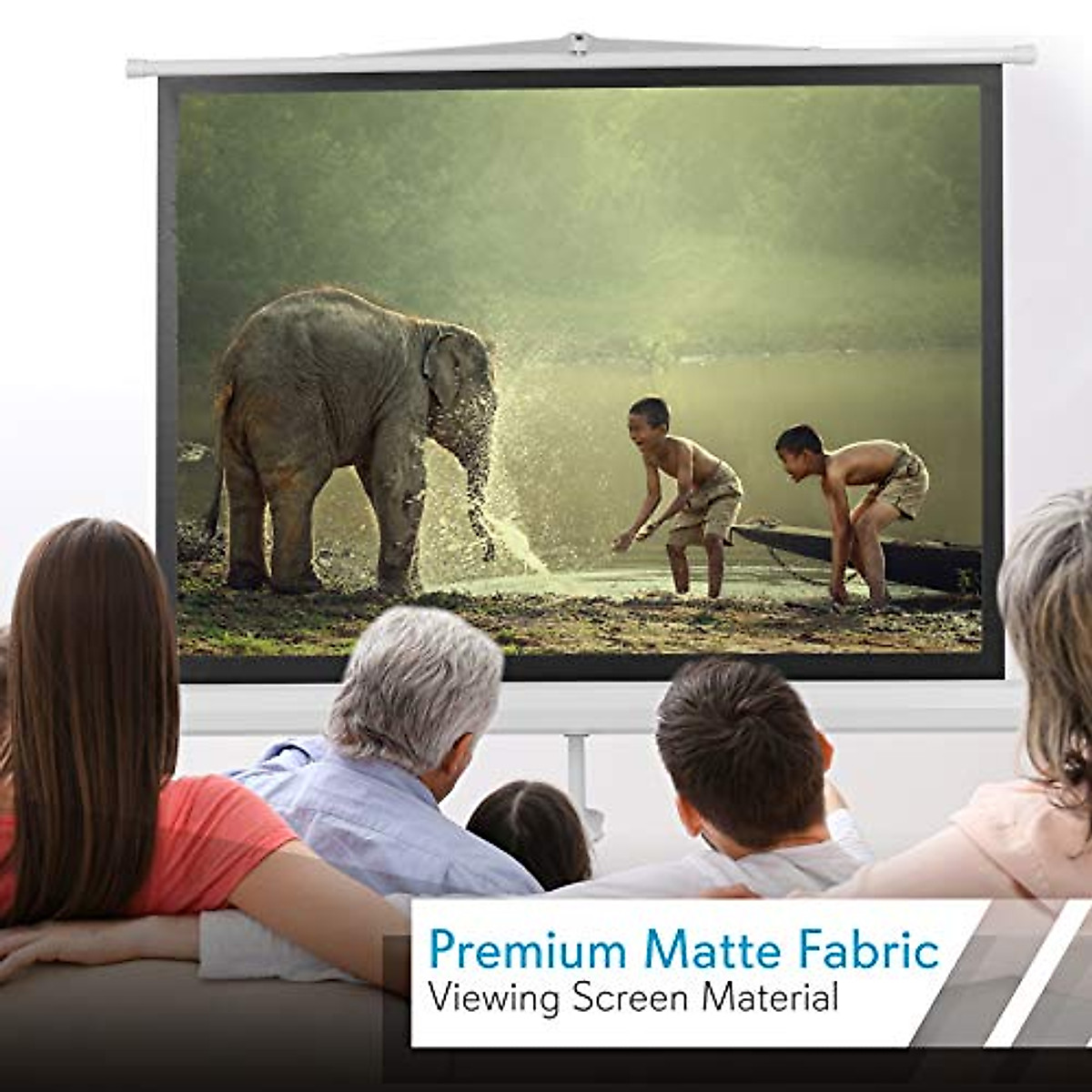 Portable Projector Screen Tripod Stand - Mobile Projection Screen , Lightweight Carry & Durable Easy Pull Assemble System for Schools Meeting Conference Indoor Outdoor Use, 50 Inch - Pyle PRJTP52