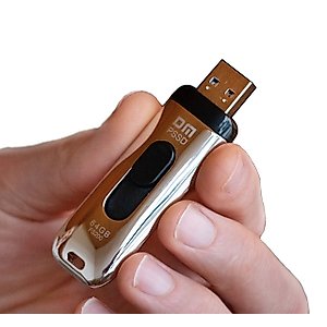 Dynon Metrics External SSD Flash Drive – External SSD Drive with Retractable USB-A Connectivity – Portable SSD for Travel, Office, Work from Home – Sleek and Durable Alloy SSD External Stick 256 GB