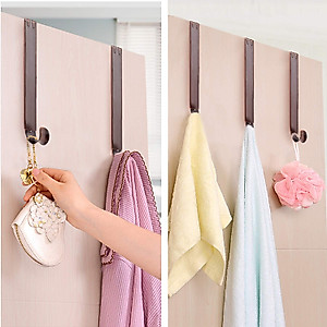 Myfolrena Wreath Hanger Adjustable Door Hanger Wreath Hanger for Front Door 15-24inch,Over The Door Wreath Hanger, Hold Up 20lb (Nickle-2 Pack)