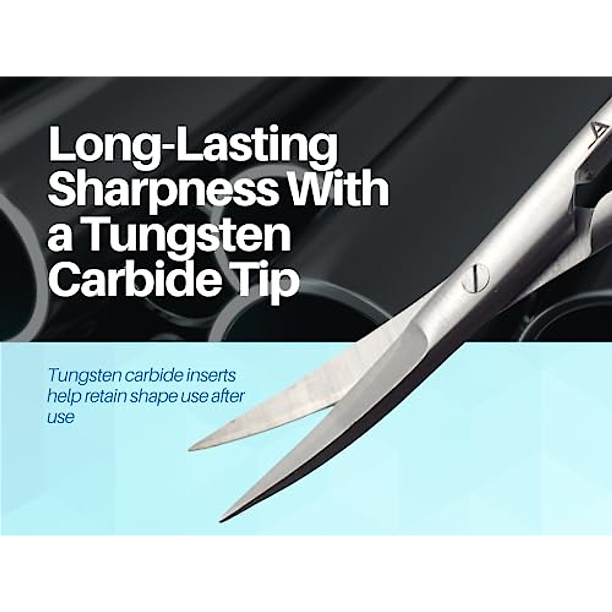 Scissors 4.5 inches Curved with Tungsten Carbide Inserts| Gold Plated Handle Extra Sharp and Durable by ARTMAN INSTRUMENTS