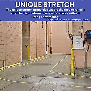 3M Vinyl Tape 471, 2 in x 36 yd, Yellow, 1 Roll, Yellow Floor Tape, Paint Alternative for Floor Marking, Social Distancing, Color Coding, Safety Marking